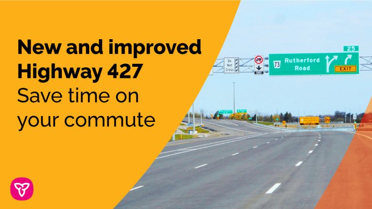 Ontario Opens Highway 427 Expansion | Toronto Area's York Region